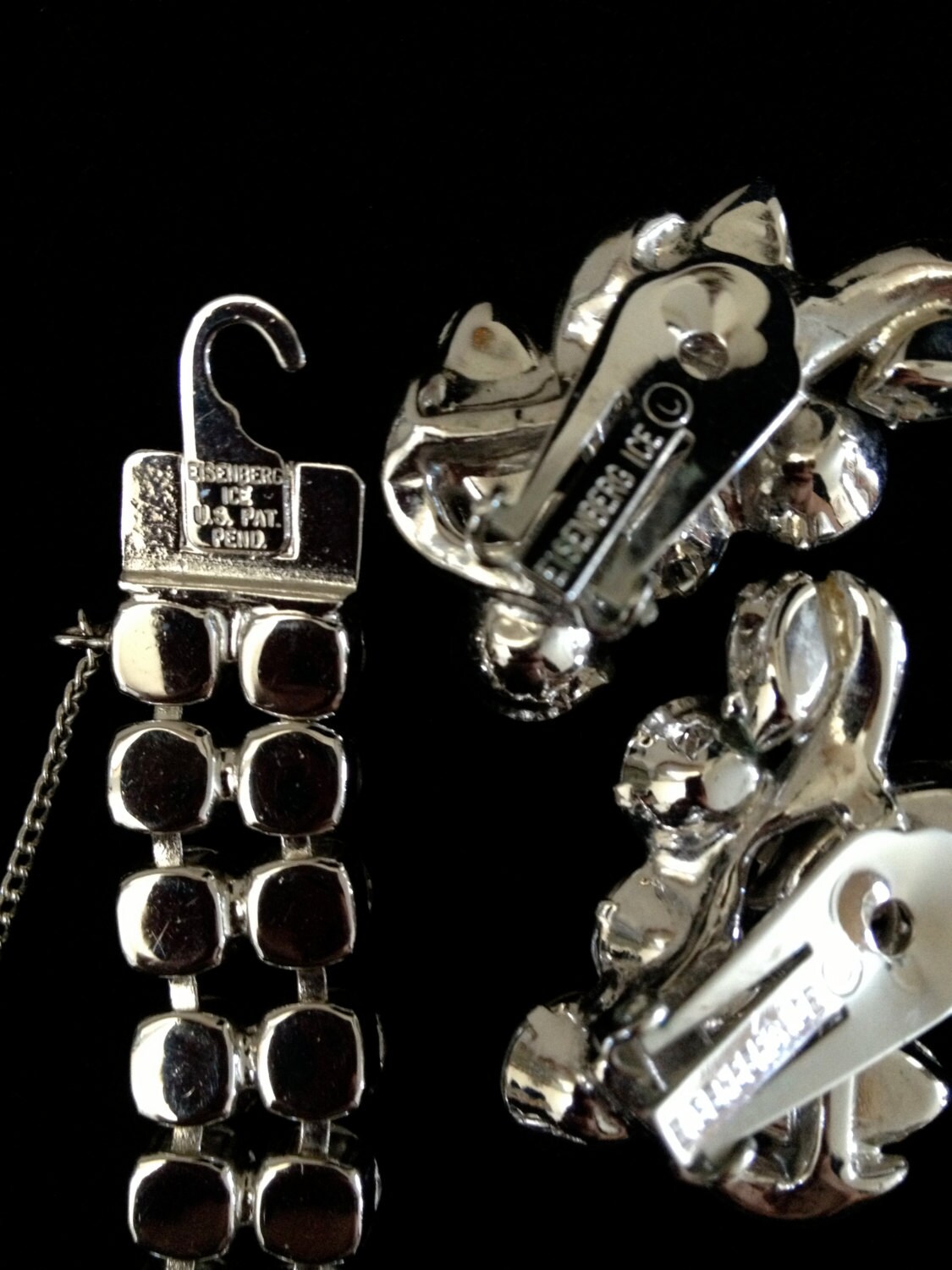 Eisenberg Ice Crystal Demi Bracelet and Earrings Set Wedding | Etsy