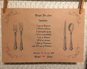 Recipe for love | Etsy