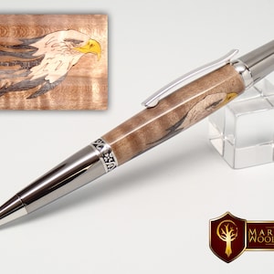 Hand Crafted Bald Eagle Wood Pen - Etsy