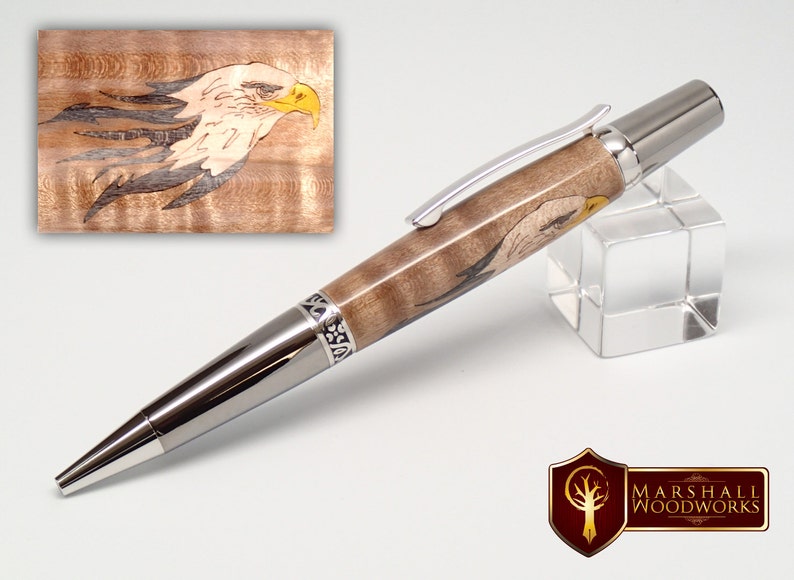 Hand Crafted Bald Eagle Wood Pen - Etsy