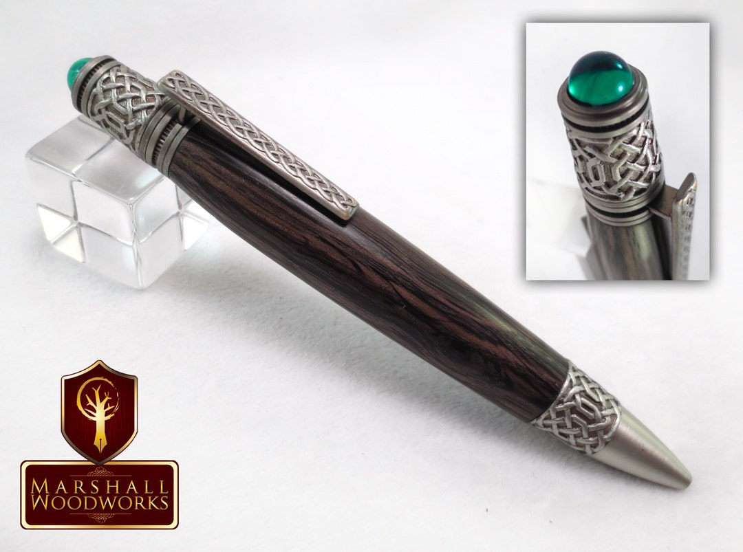 Celtic Wood Pen With Irish Oak - Gel Pen - Wood Pens - Bog Oak ...