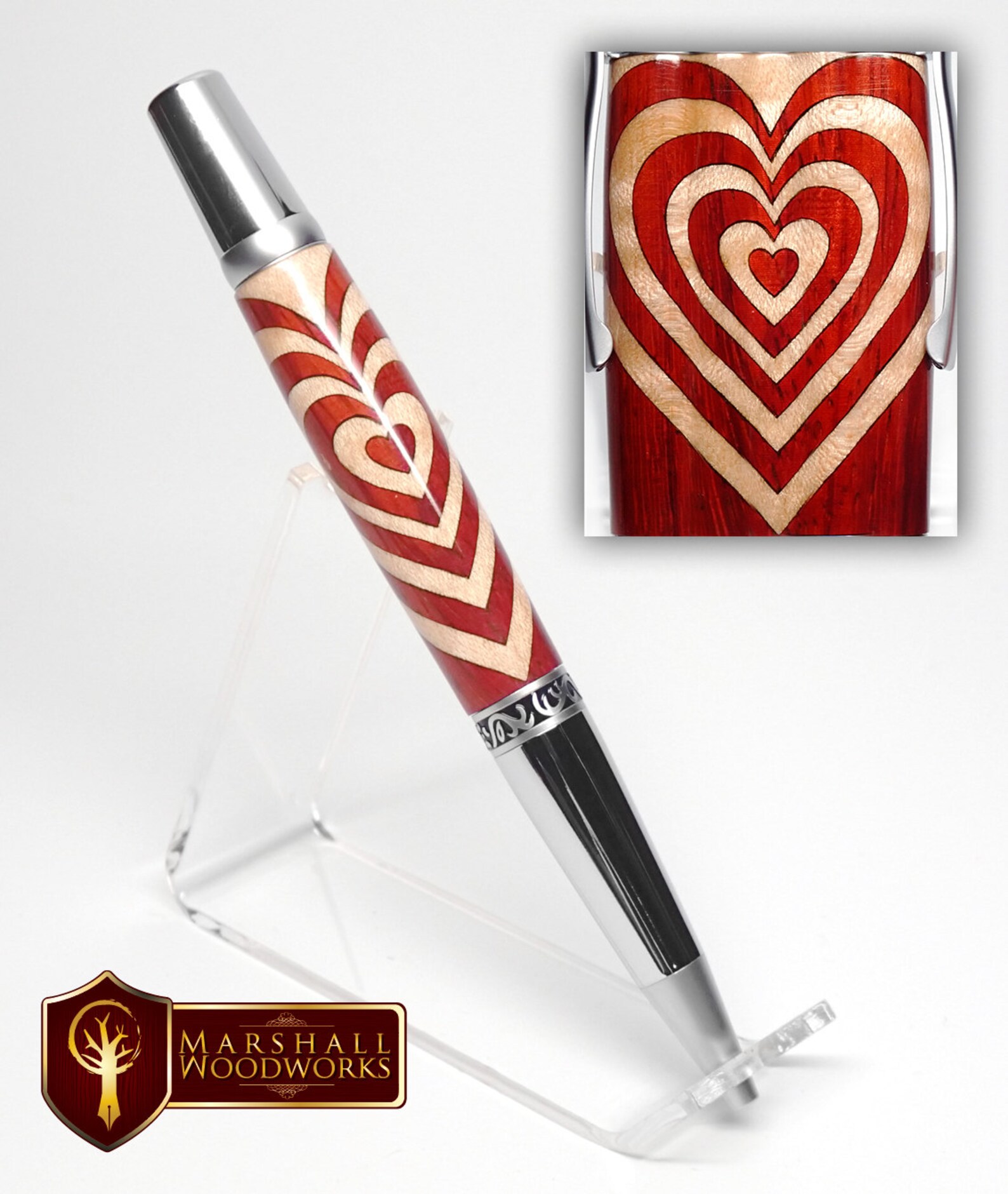 Segmented Heart Pen - Etsy