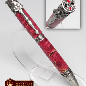 Card Player Poker Theme Wood Pen - Etsy