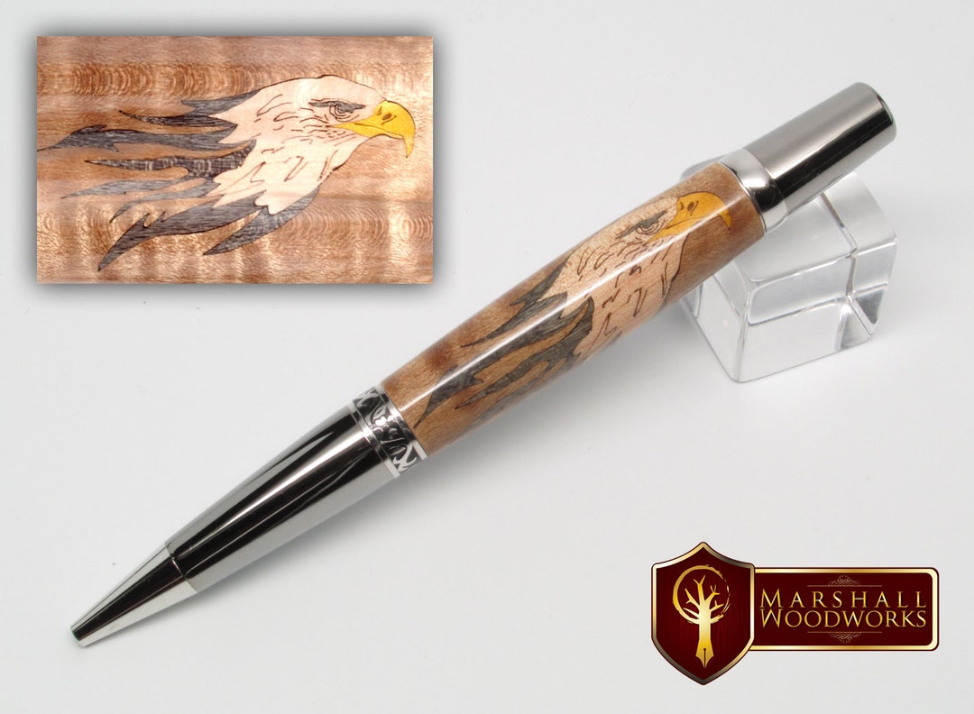 Hand Crafted Bald Eagle Wood Pen - Etsy