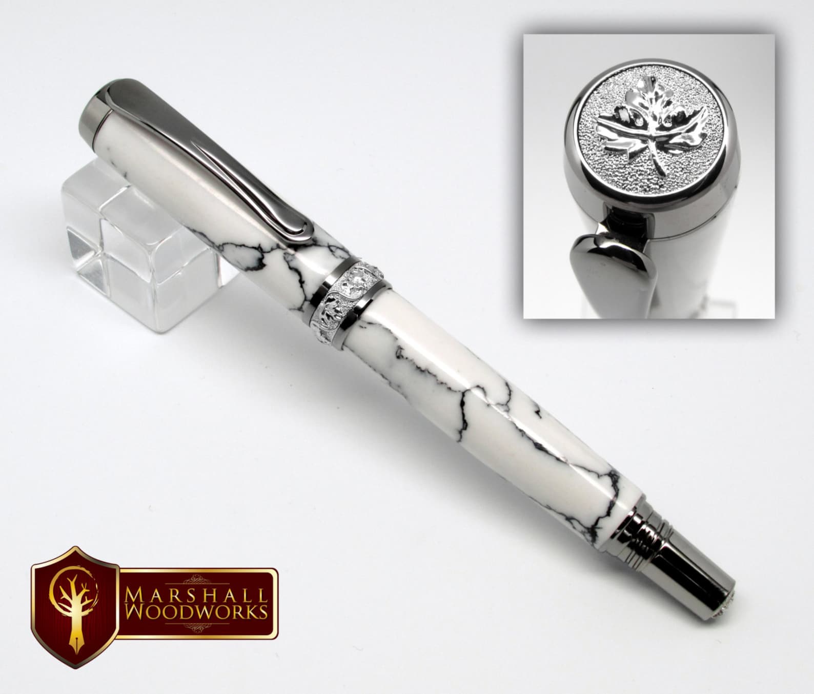 Handmade Premium Rollerball Pen With Turned Stone - Etsy