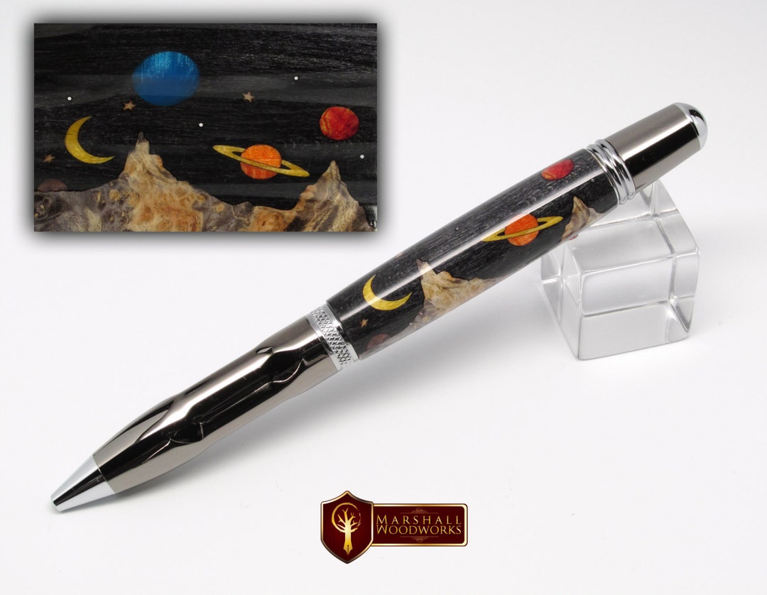 Hand Crafted Space Scene Wood Fisher Space Pen - Etsy