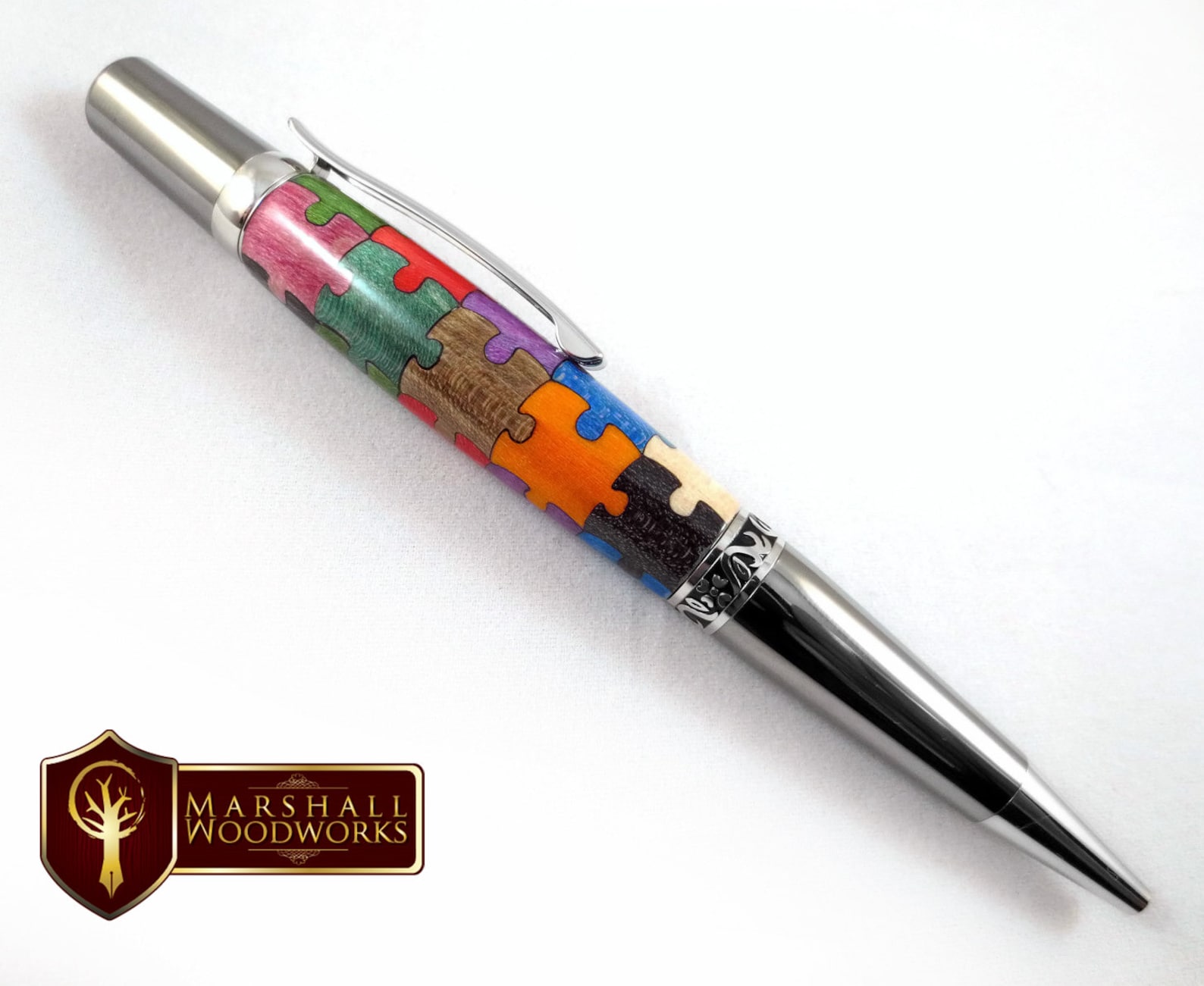 Handmade Jigsaw Puzzle Wood Pen - Etsy
