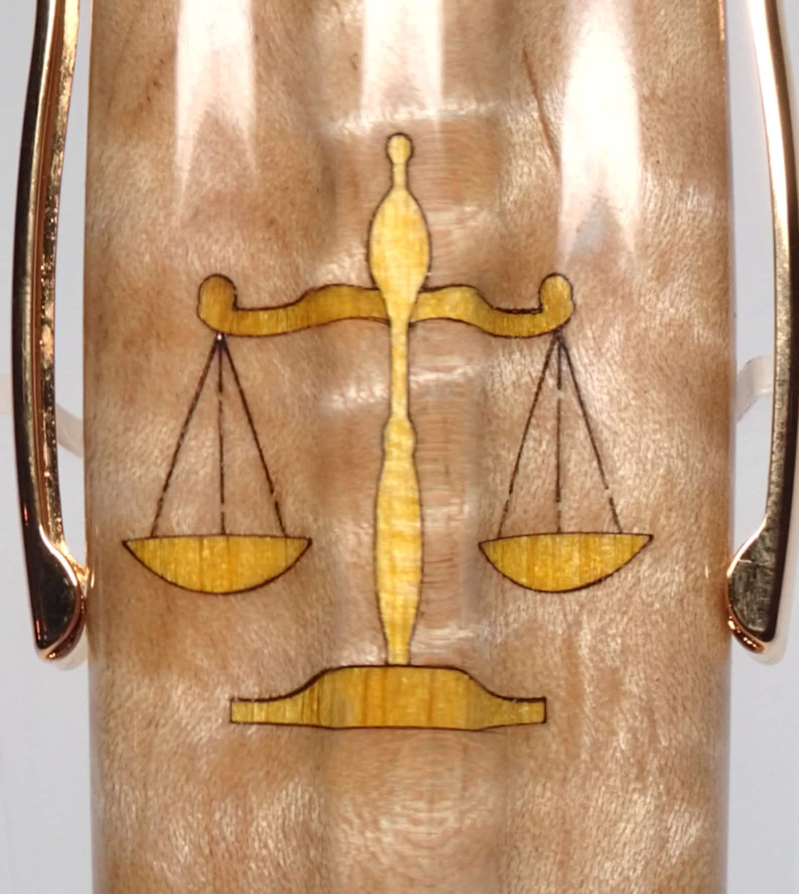 Wood Pen With Scales of Justice - Etsy