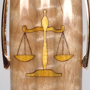 Wood Pen With Scales of Justice - Etsy