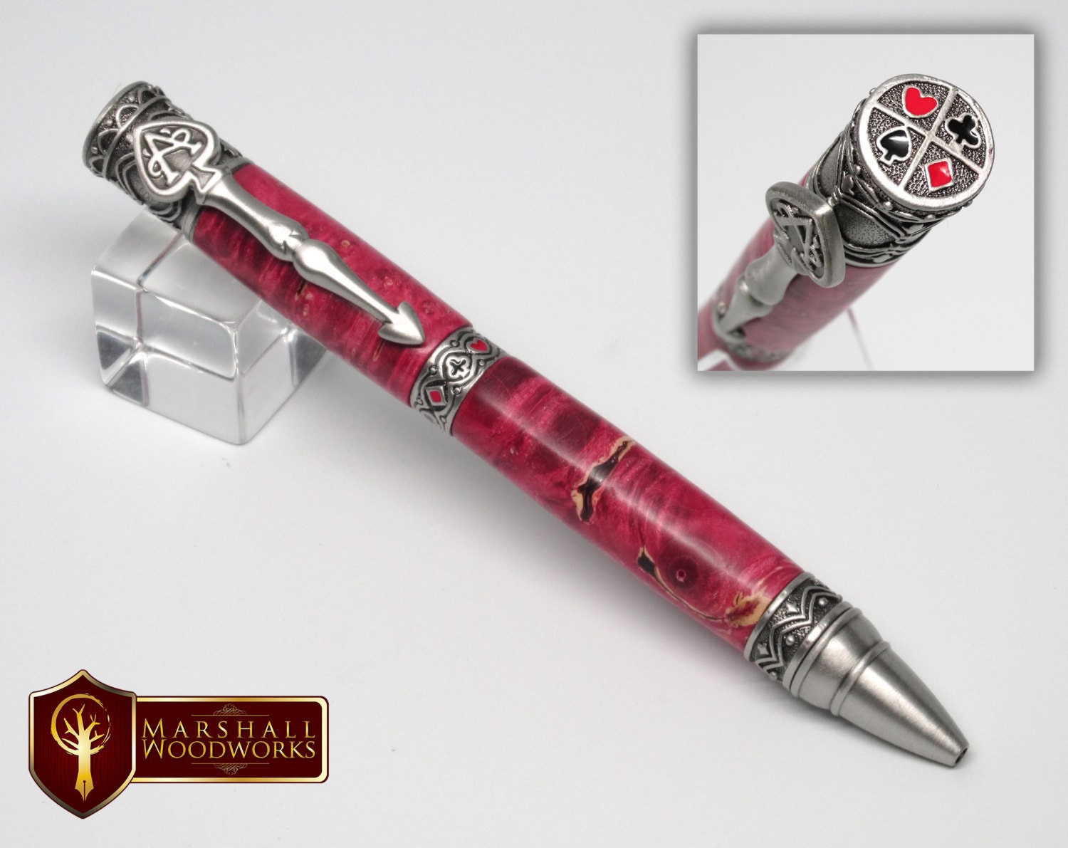Card Player Poker Theme Wood Pen - Etsy
