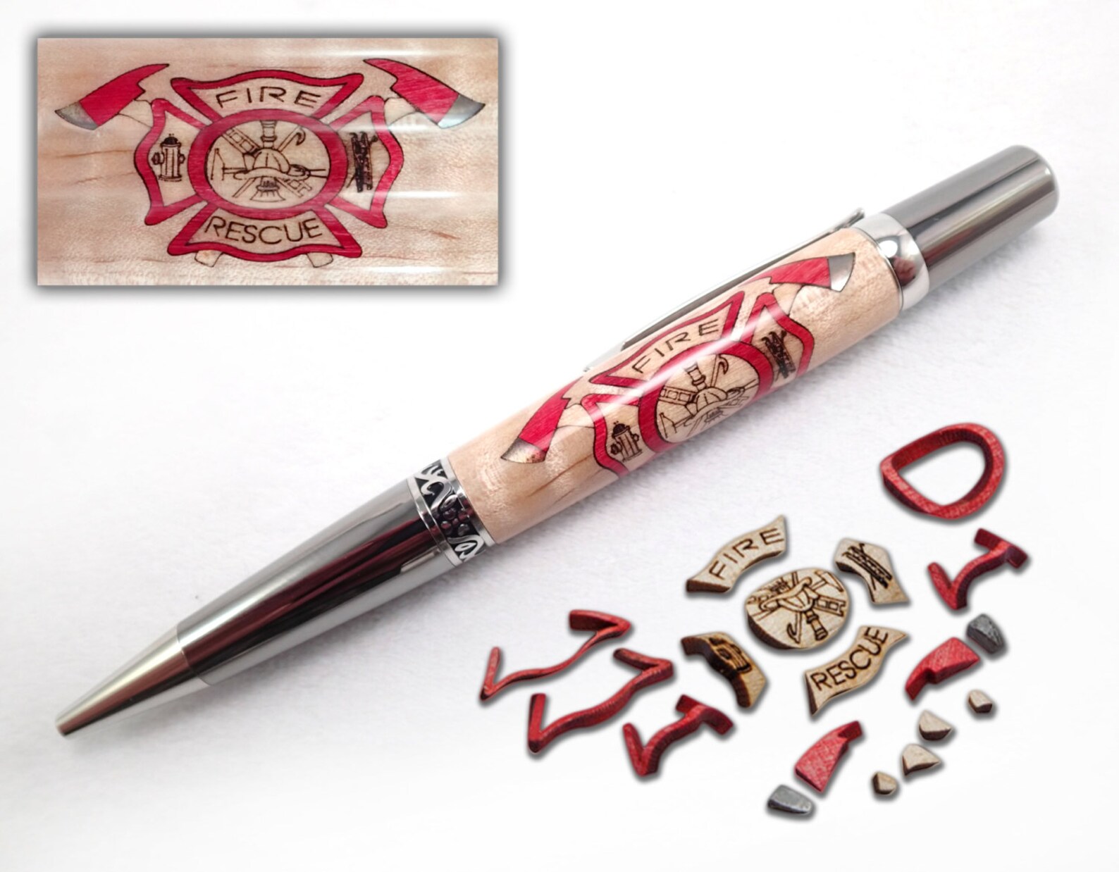 Hand Crafted Fire and Rescue Pen - Etsy