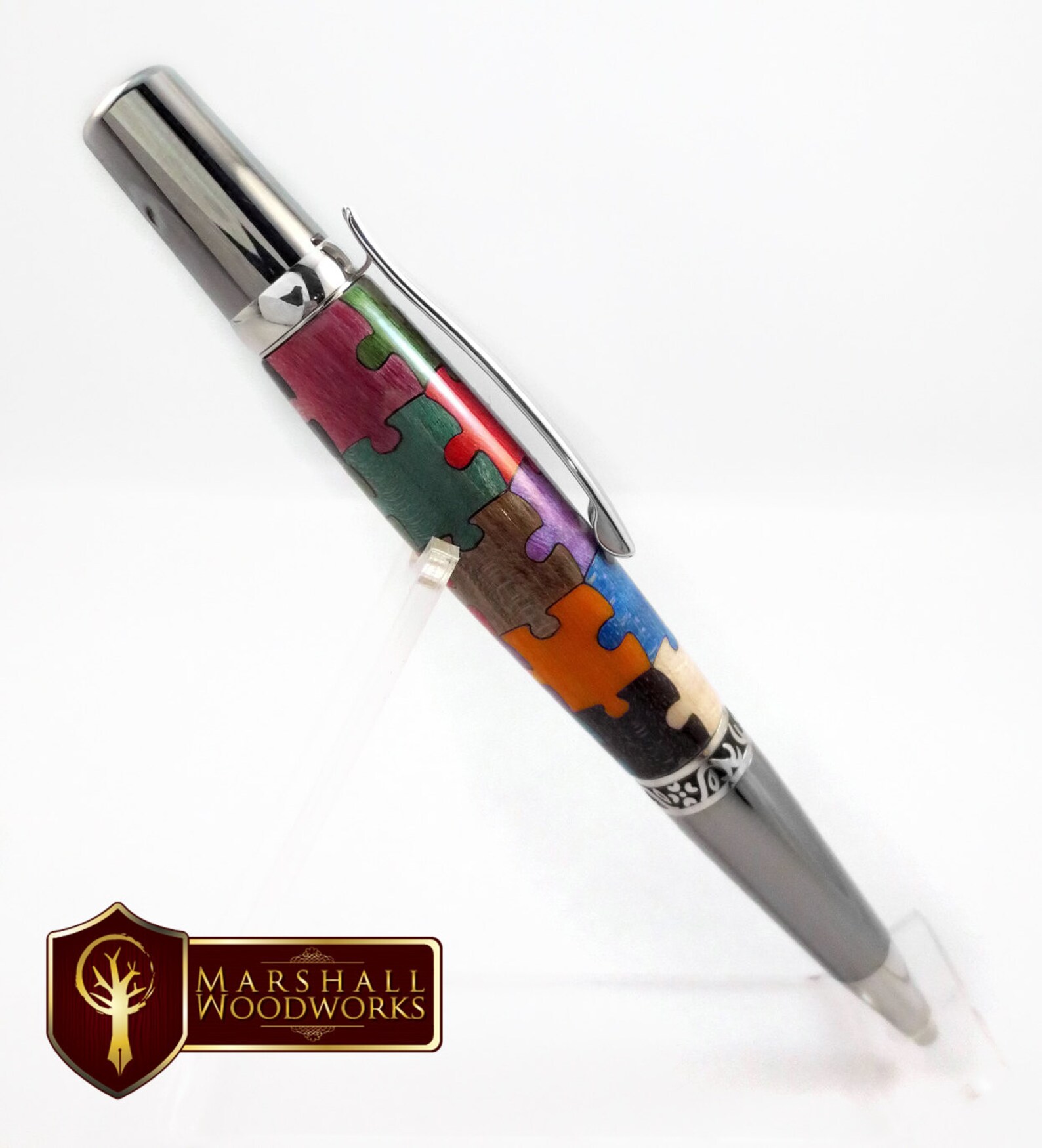 Handmade Jigsaw Puzzle Wood Pen - Etsy