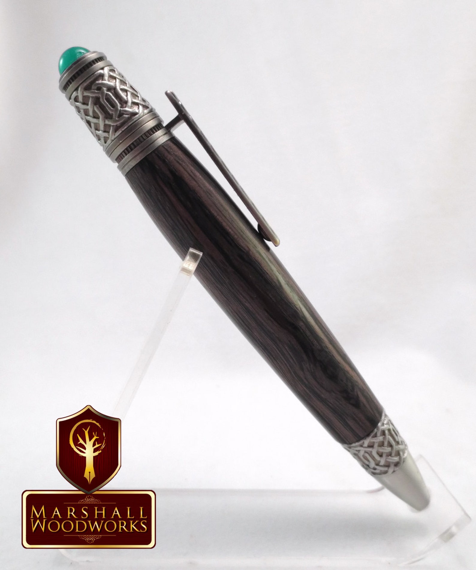 Celtic Wood Pen With Irish Oak Gel Pen Wood Pens Bog Oak Ireland Irish ...