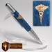 Handmade Wood Pen Caduceus Symbol Inlay Handmade Pen Physician Gift ...