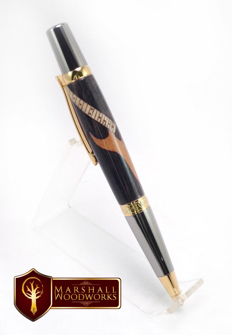 Guitar Pen Inlay Wood Pen - Etsy