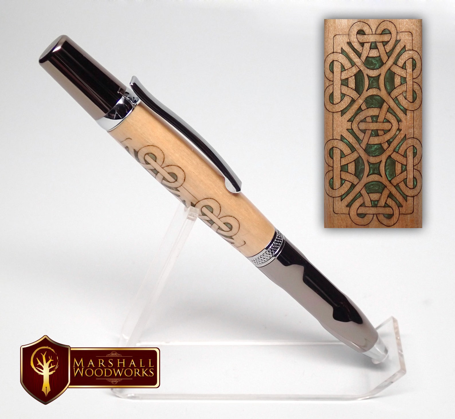 Wood Pen Celtic Pen Irish Pen Hand Made Pen Celtic Knot | Etsy