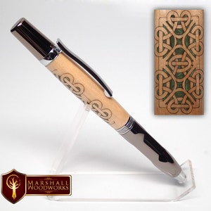 Wood Pen Celtic Pen Irish Pen - Hand Made Pen Celtic Knot - Gift for ...