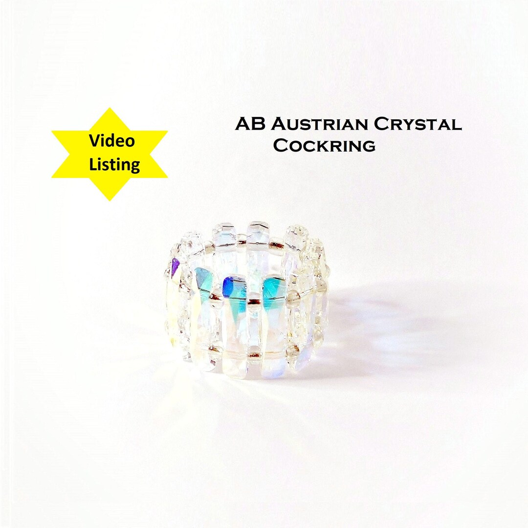 Hypoallergenic Cockring Frenum Ring Glans Ring Austrian Crystal Cock ...