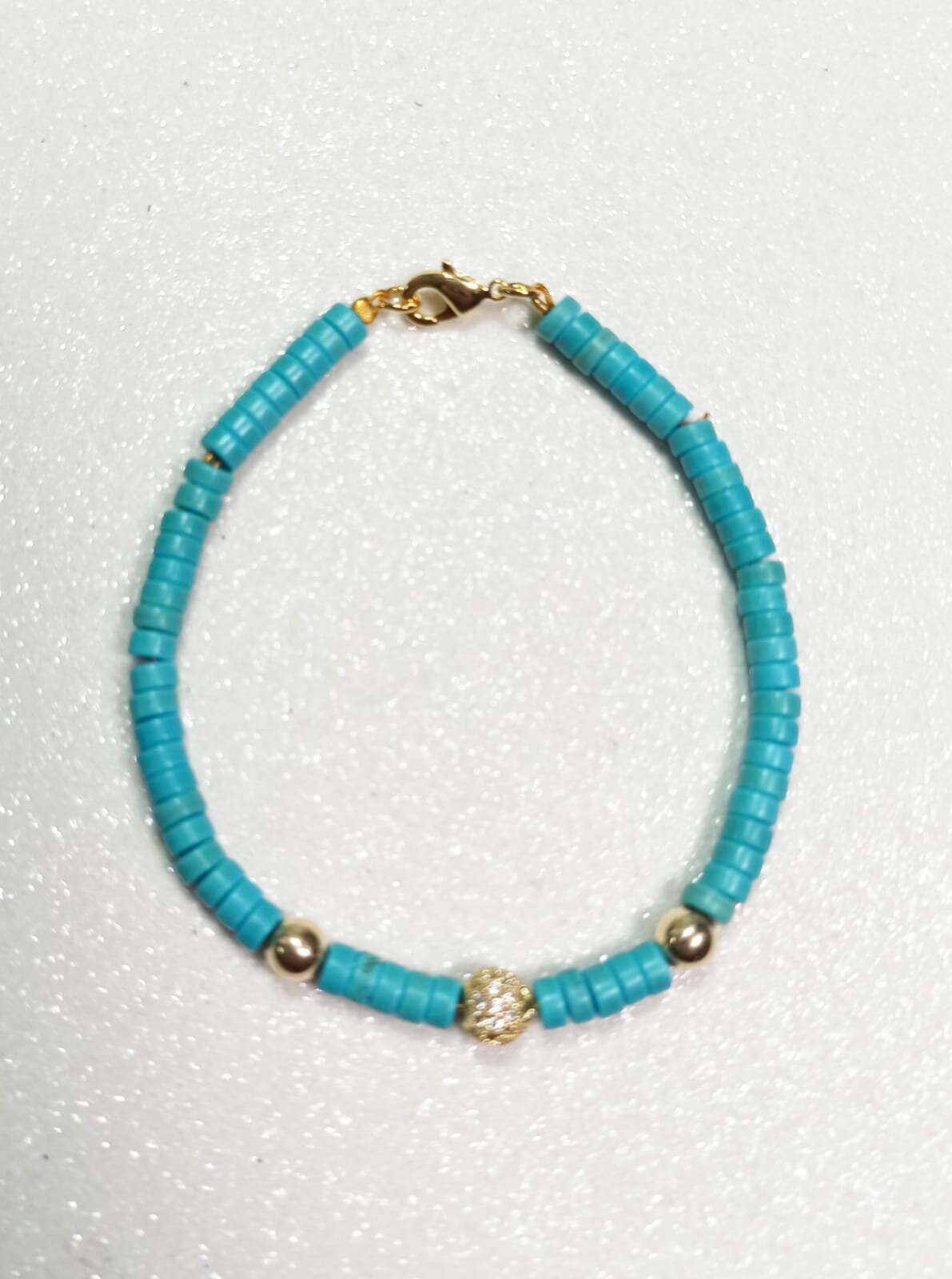 Pulsera de color turquesa, pulsera De perlas, pulsera blanca de oro ...