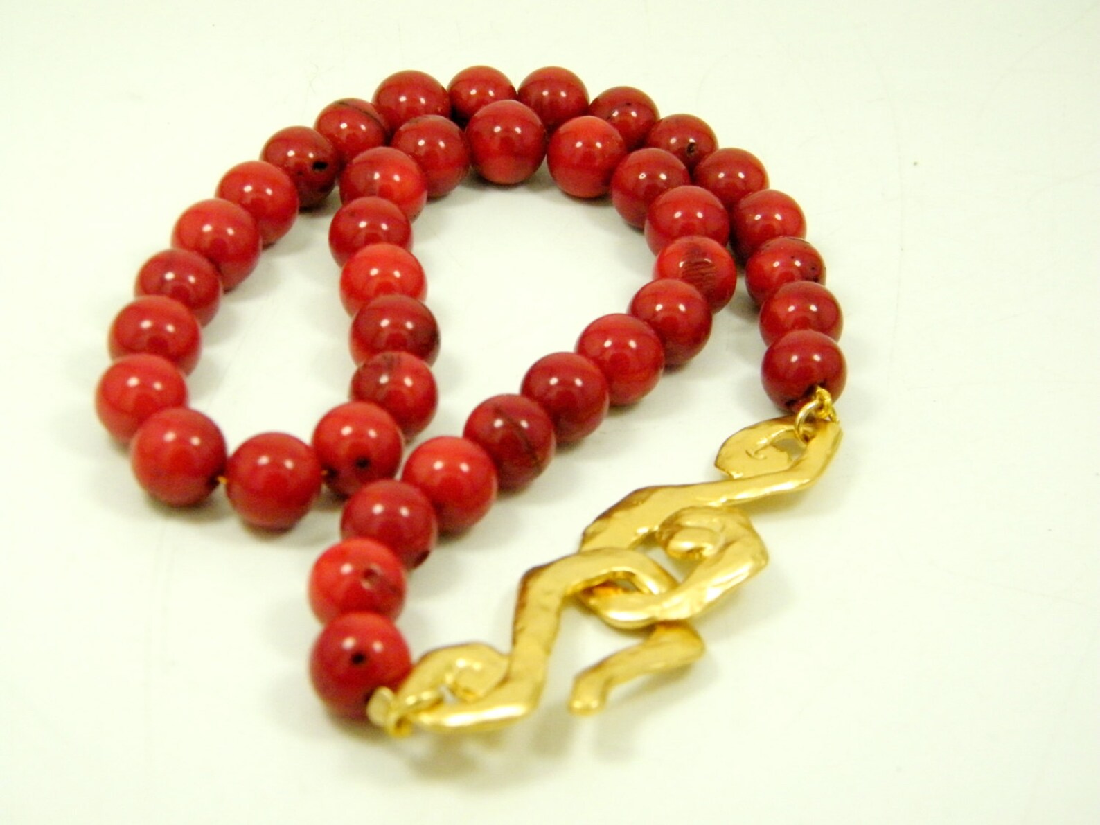 Coral Set Red Coral Jewelry Big Statement Necklace Beaded - Etsy