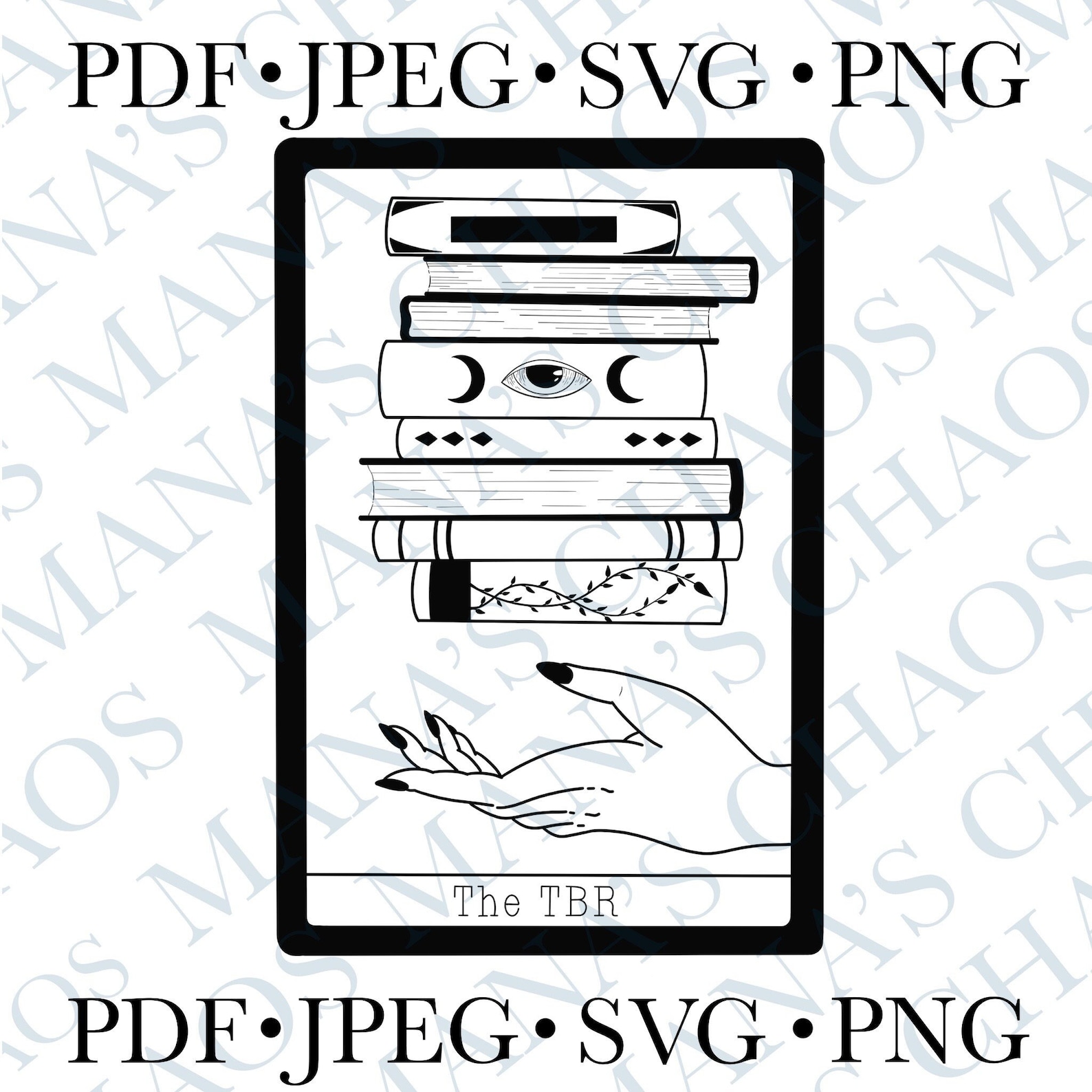 The TBR Tarot Card SVG, PNG, Digital Download for Cricut, Silhouette ...