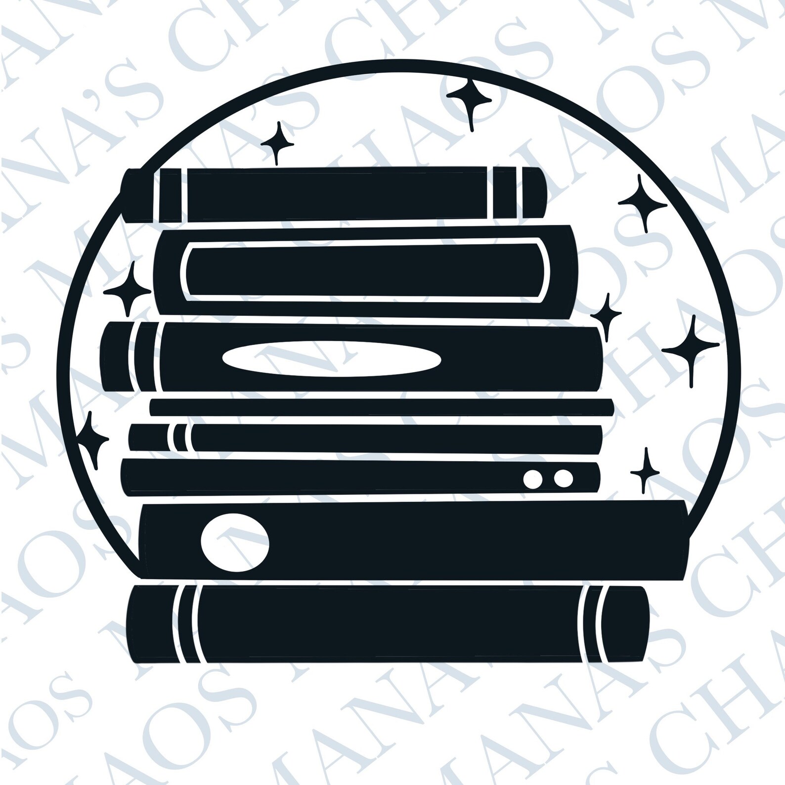 Magic Book Stack Digital Files for Cricut/ Silhouette/ Vinyl Cut ...