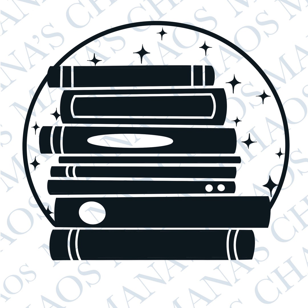 Magic Book Stack Digital Files for Cricut/ Silhouette/ Vinyl Cut ...