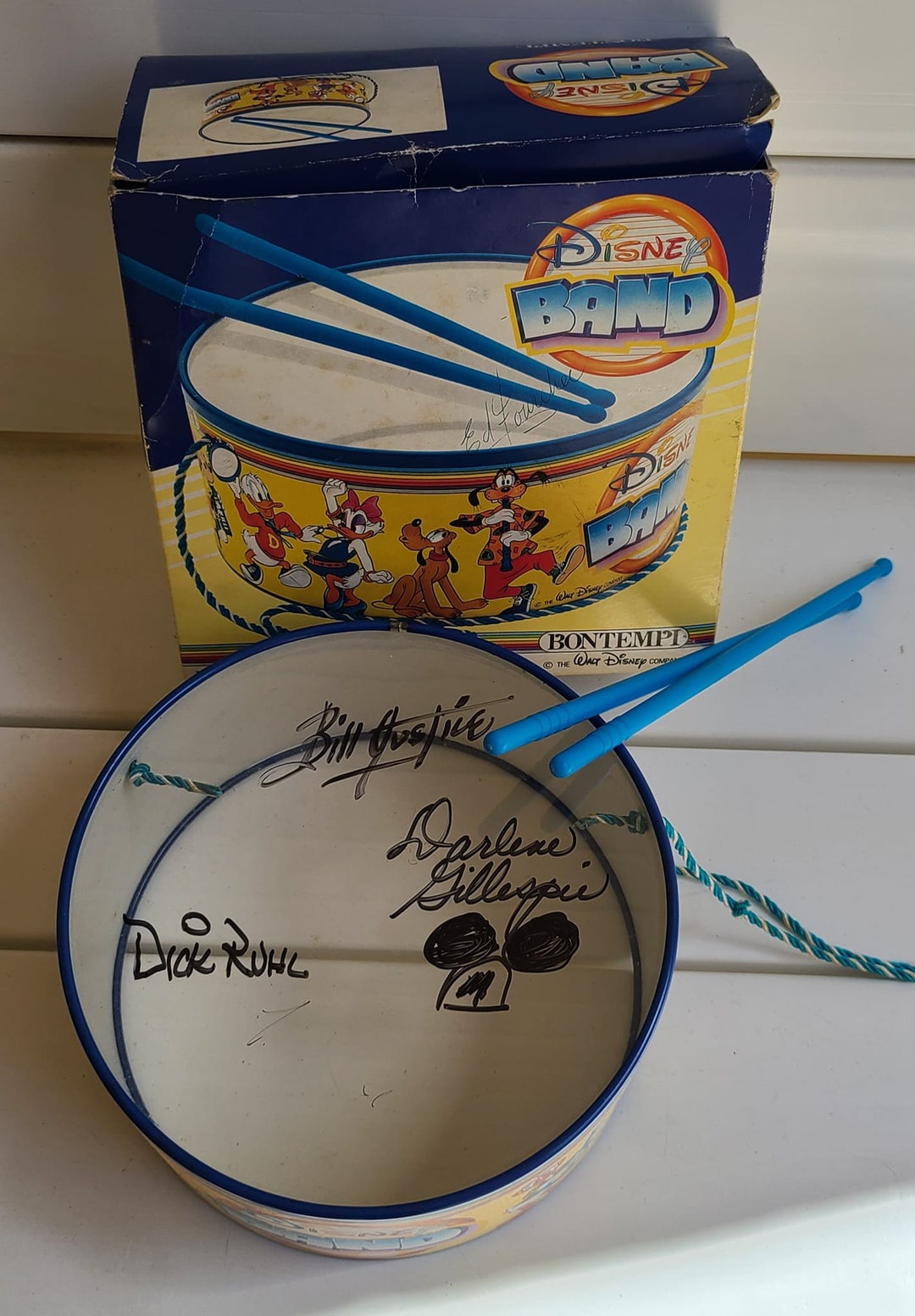 Vintage Walt Disney Drum Made in Italy With 4 Autographs - Etsy