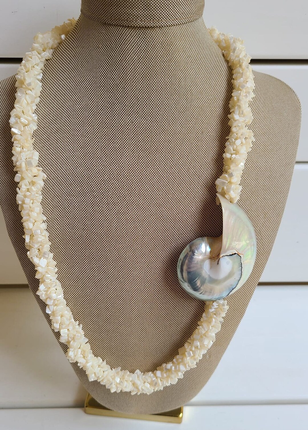 Vintage Chunky Shell Natural and Chips Shells Long Necklace - Etsy