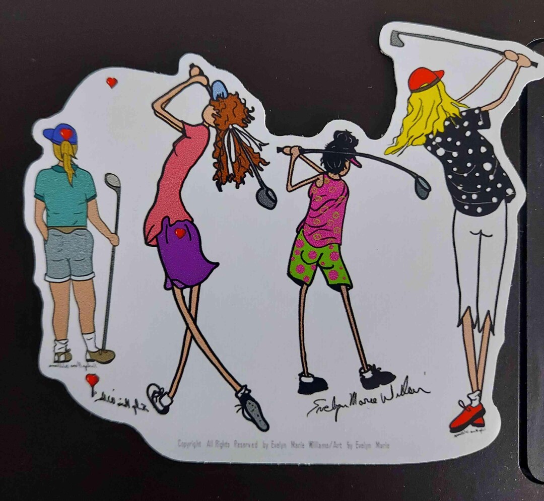Golf Gift for Women Women's Golf Shop Golf STICKERS Golf Swings Women ...