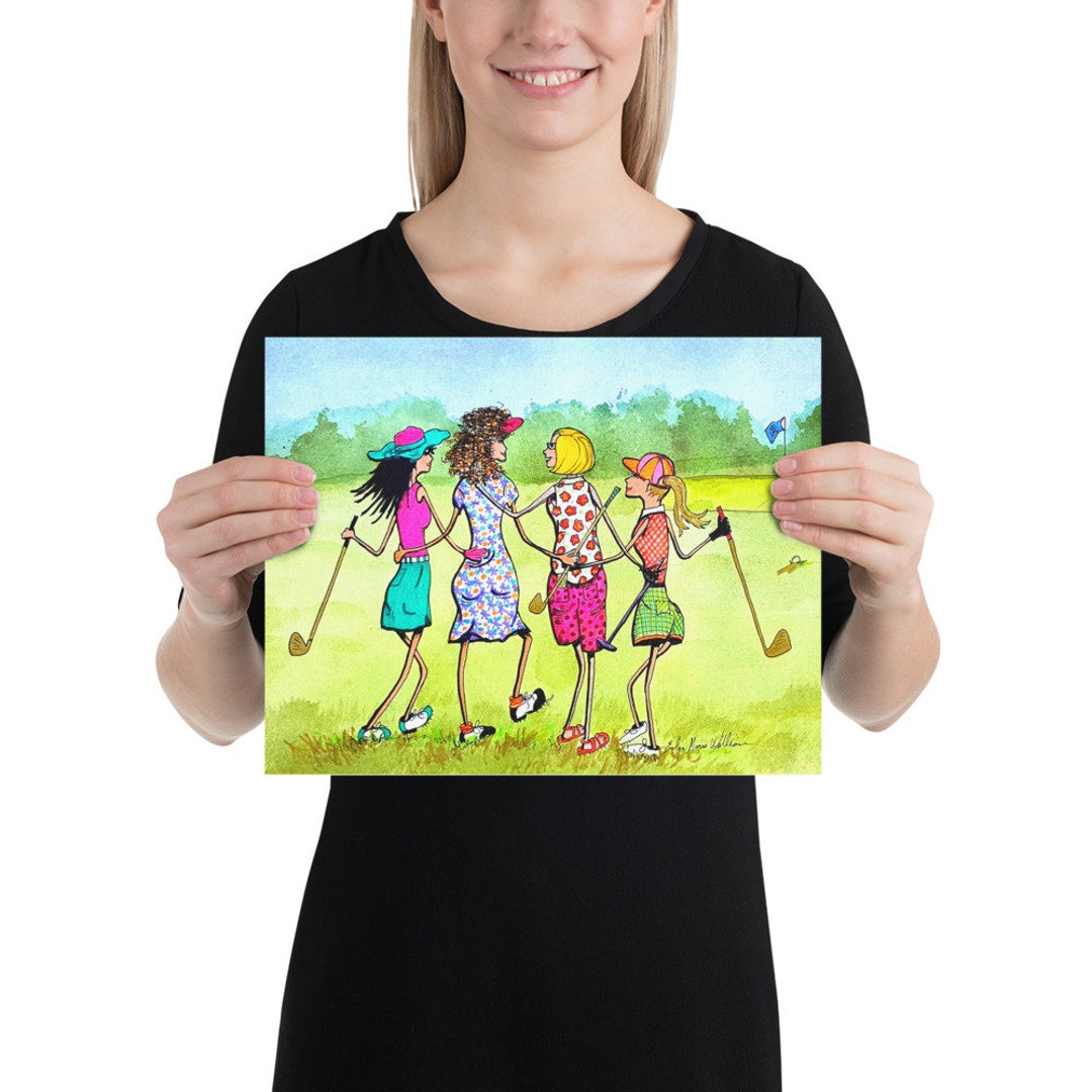 Womens Golf Art Print: Funny Golfer Gift - Etsy