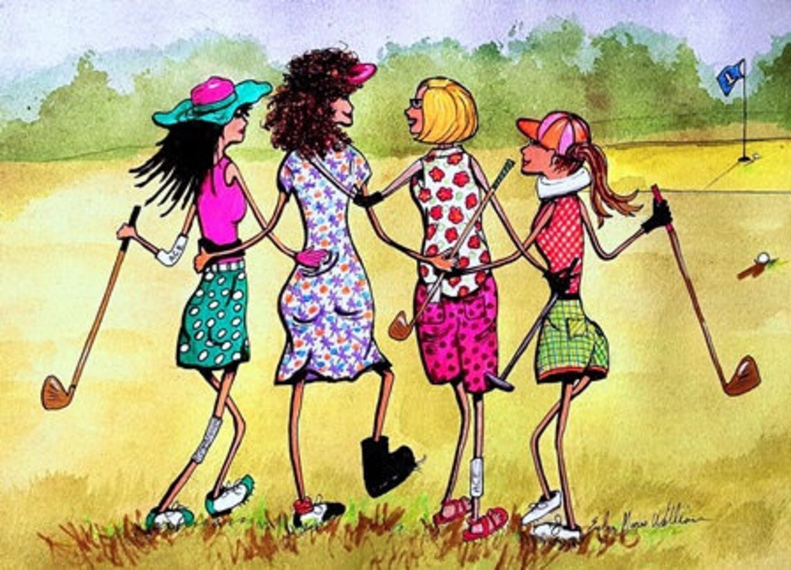 Golf Gift for Women Note Cards Golf Ladies Friends Injuries Set 8 GOLF ...