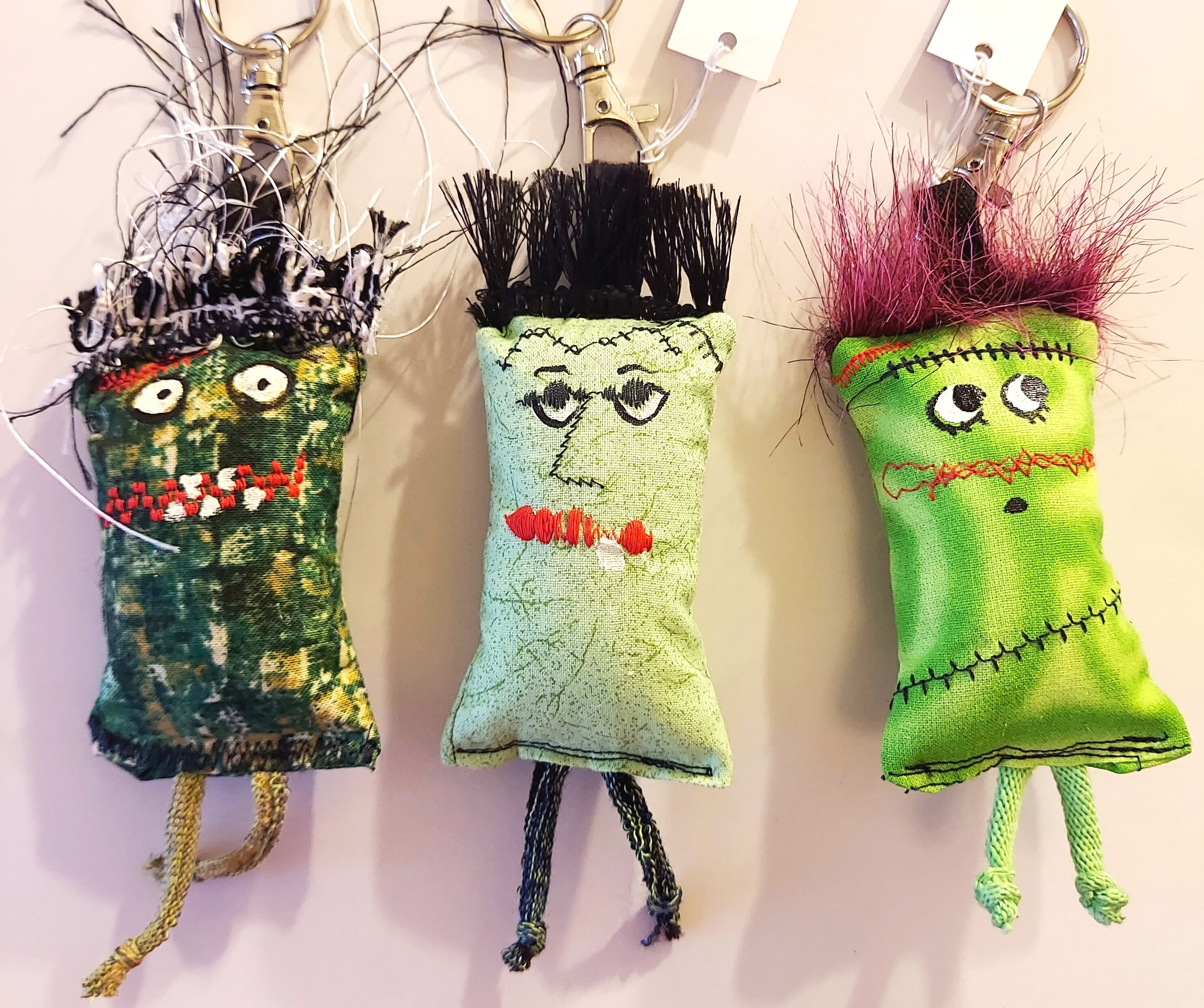 Monster Doll Cute Creepy Charm Trio 3 Monster Charms Monster Keychains ...