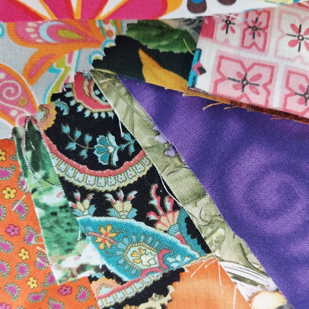 Cotton Fabric Remnants Med Scrap Pieces Scrappie Crafts Scrapbooking ...