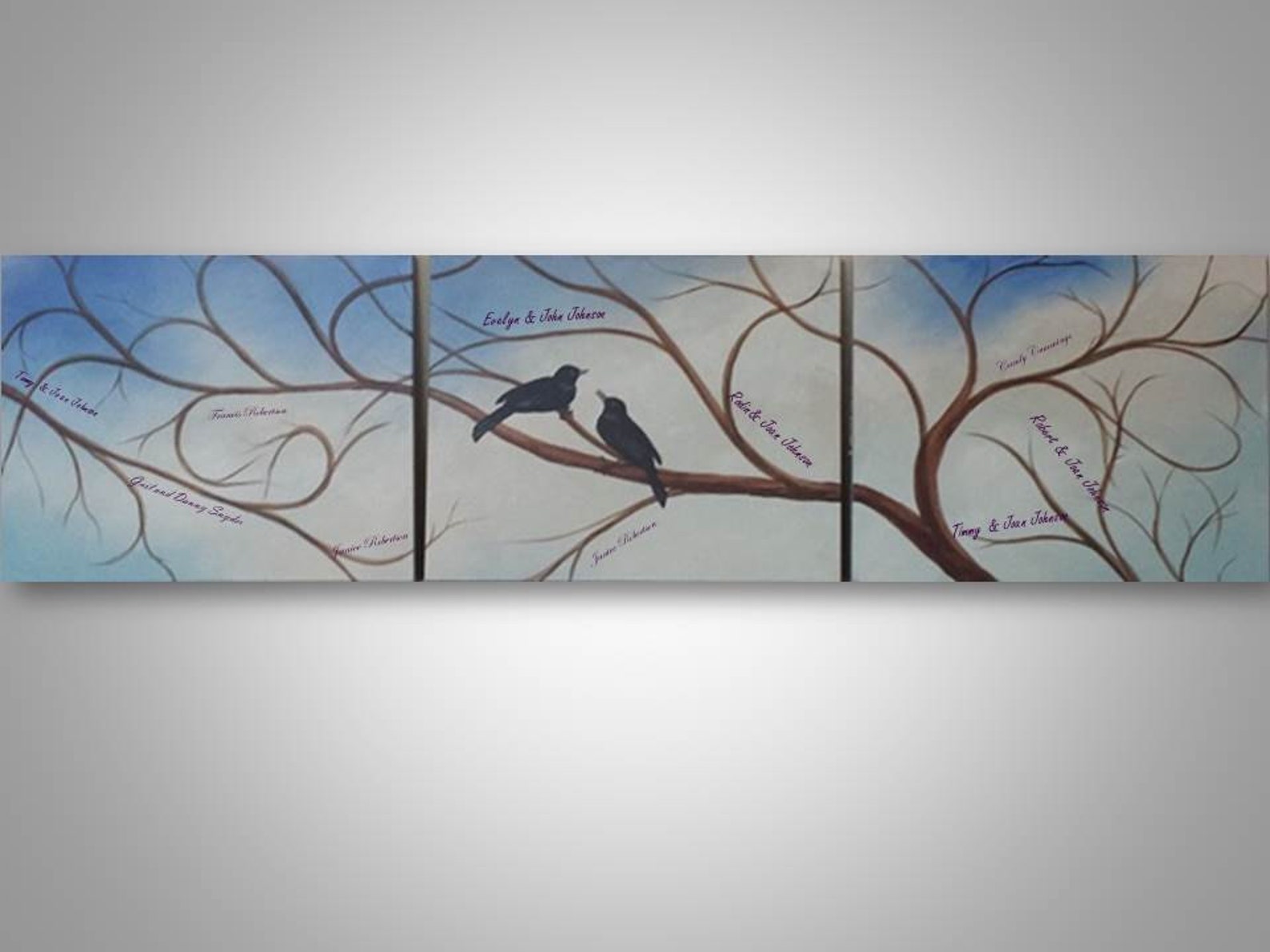 Large Wall Art Canvas Panels Art Tryptic 3 Panel XL Painting - Etsy
