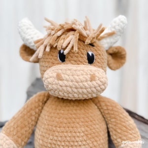 PDF PATTERN: Amigurumi Highland Cow Crochet Pattern, Highland Cow Plush ...