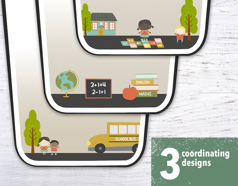 PRINTABLE: School-themed Cup Cozy Template 3 Coordinating - Etsy