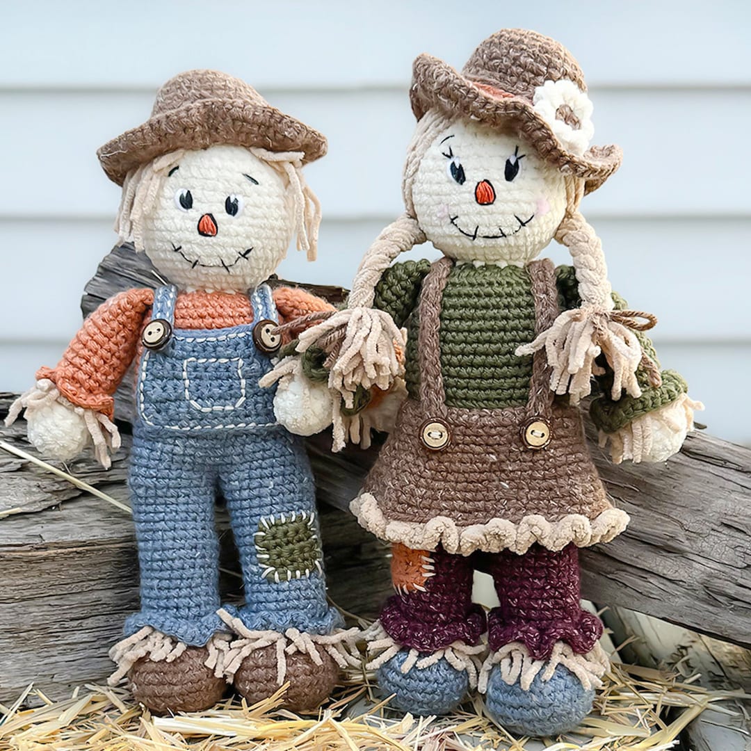 PDF PATTERN: Amigurumi Scarecrow Crochet Pattern, Autumn Scarecrow Pattern, Crochet Pattern PDF ...