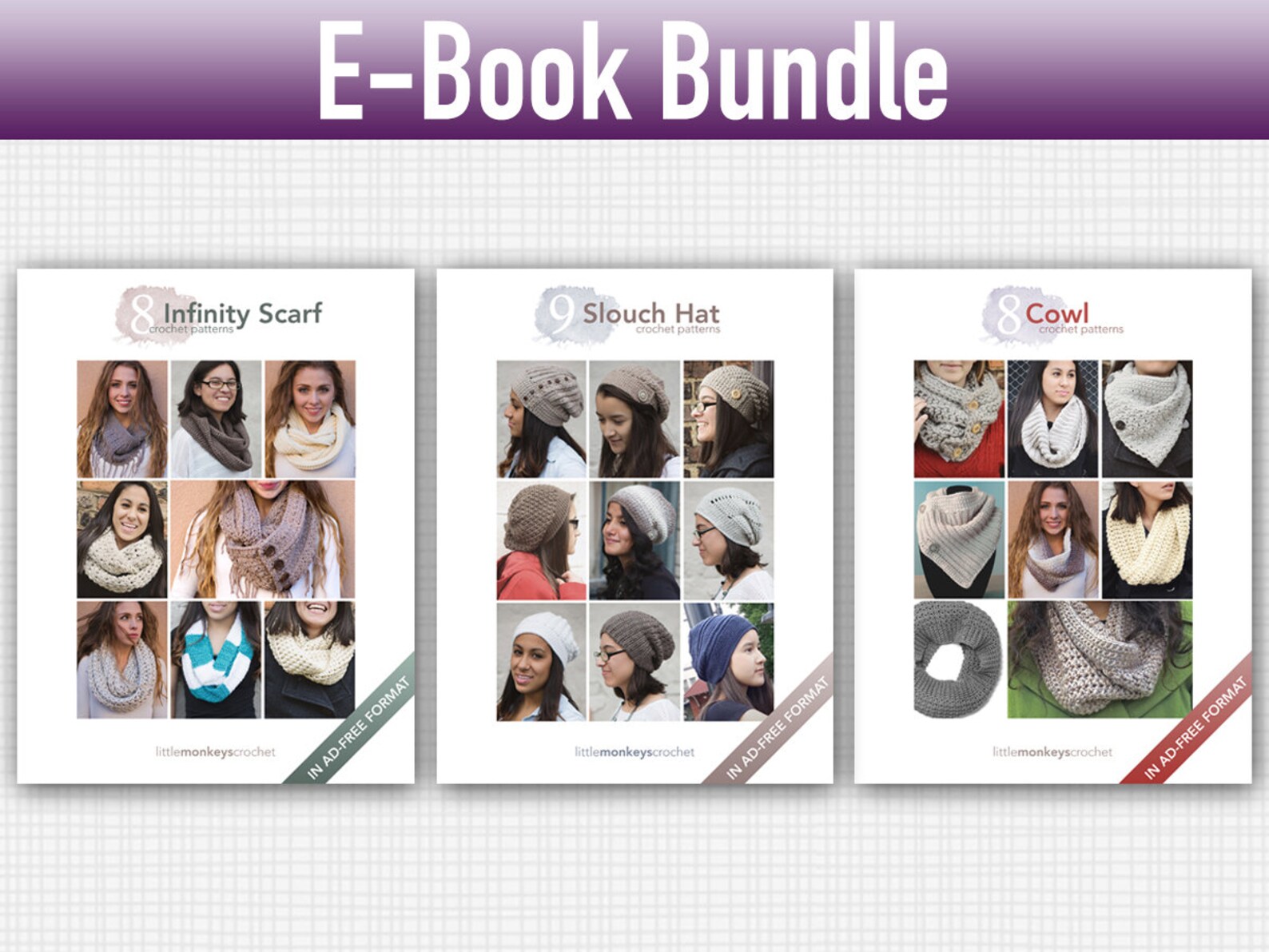 Crochet Pattern E-book Bundle: 9 Slouch Hats - Etsy