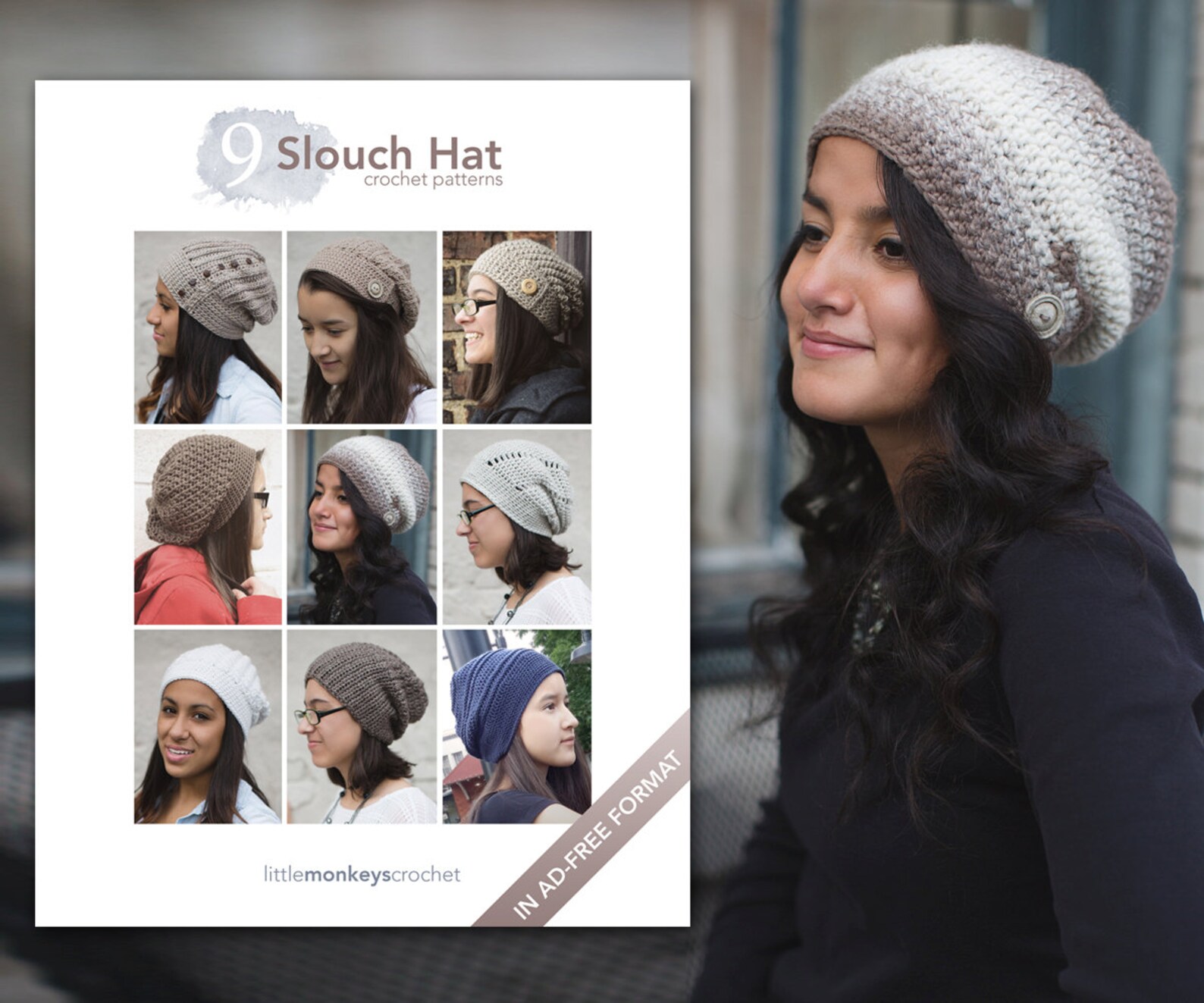 Crochet Pattern E-book Bundle: 9 Slouch Hats | Etsy