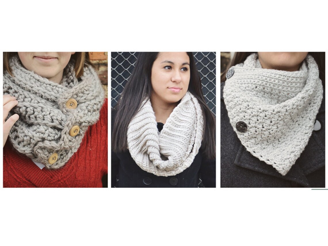 Cowl Crochet Patterns - 8 Pattern E-book by Little Monkeys Crochet ...