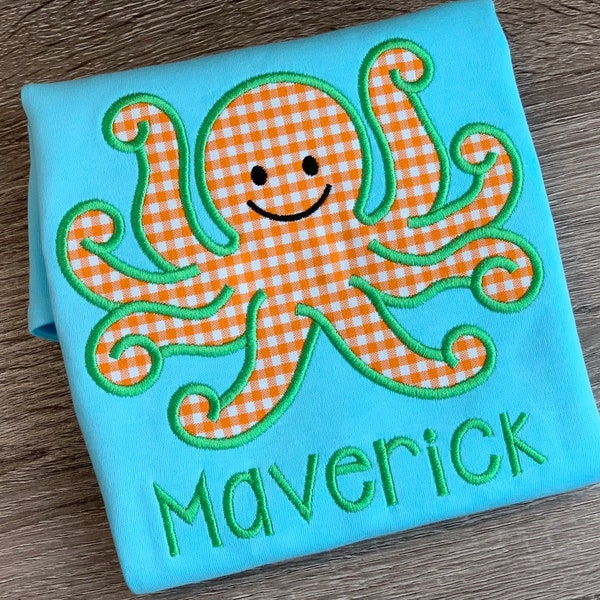 Octopus Applique - Etsy