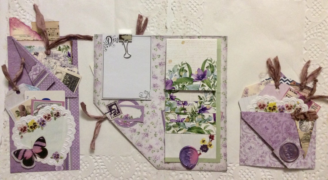 Beautiful Lot of Journaling Pockets Inserts Filled With Ephemera ...