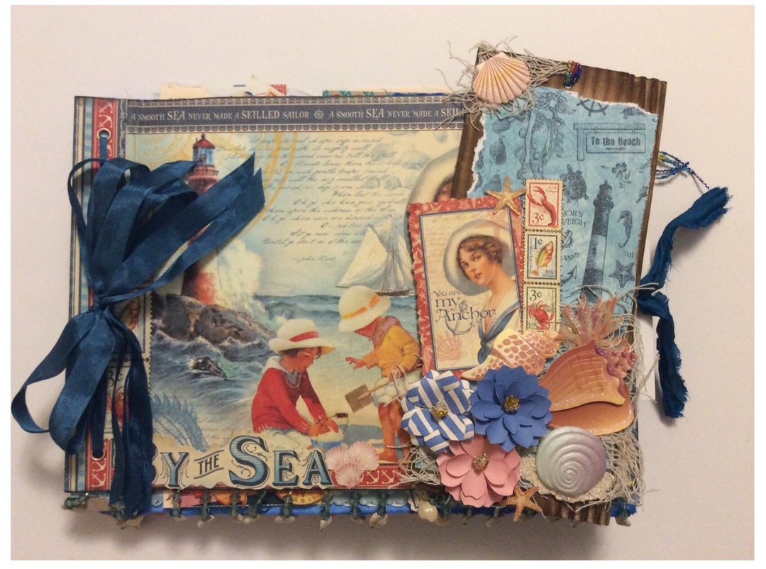 By the Sea Junk Journal Handmade 8x11" - Etsy