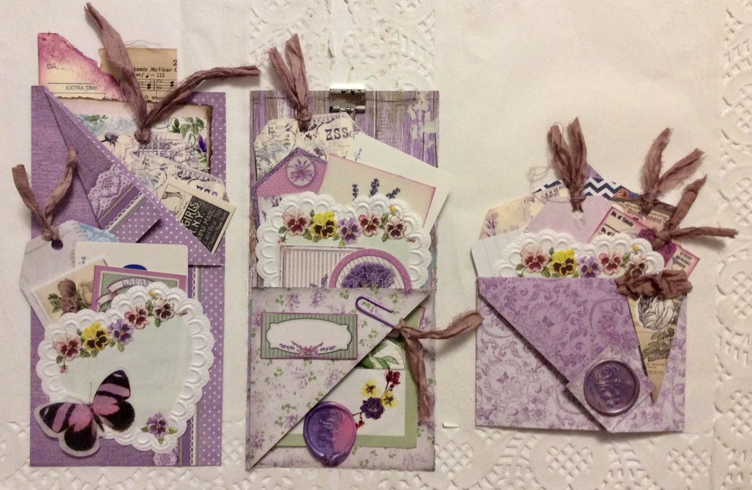 Beautiful Lot of Journaling Pockets Inserts Filled With Ephemera ...