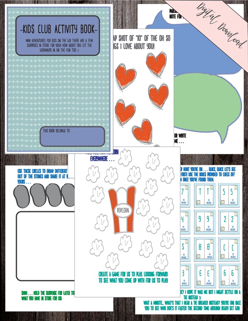 Kids Club Activity Book - Etsy