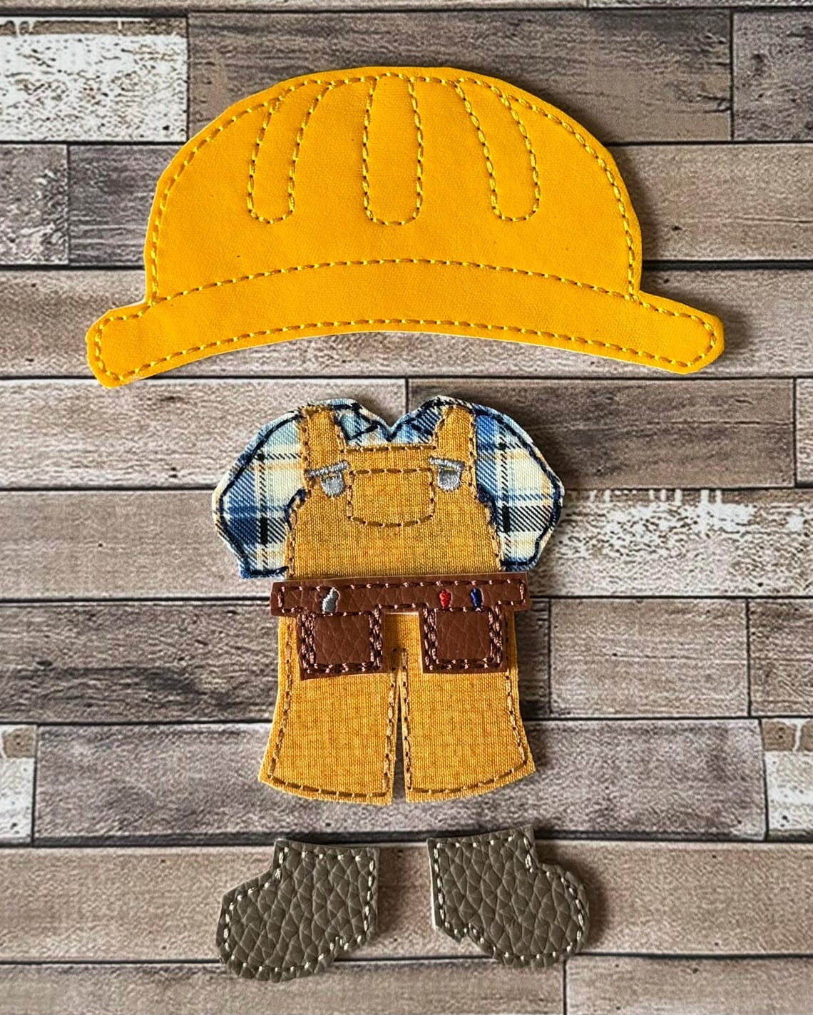 A Working Man: Felt Doll Construction Outfit - Etsy