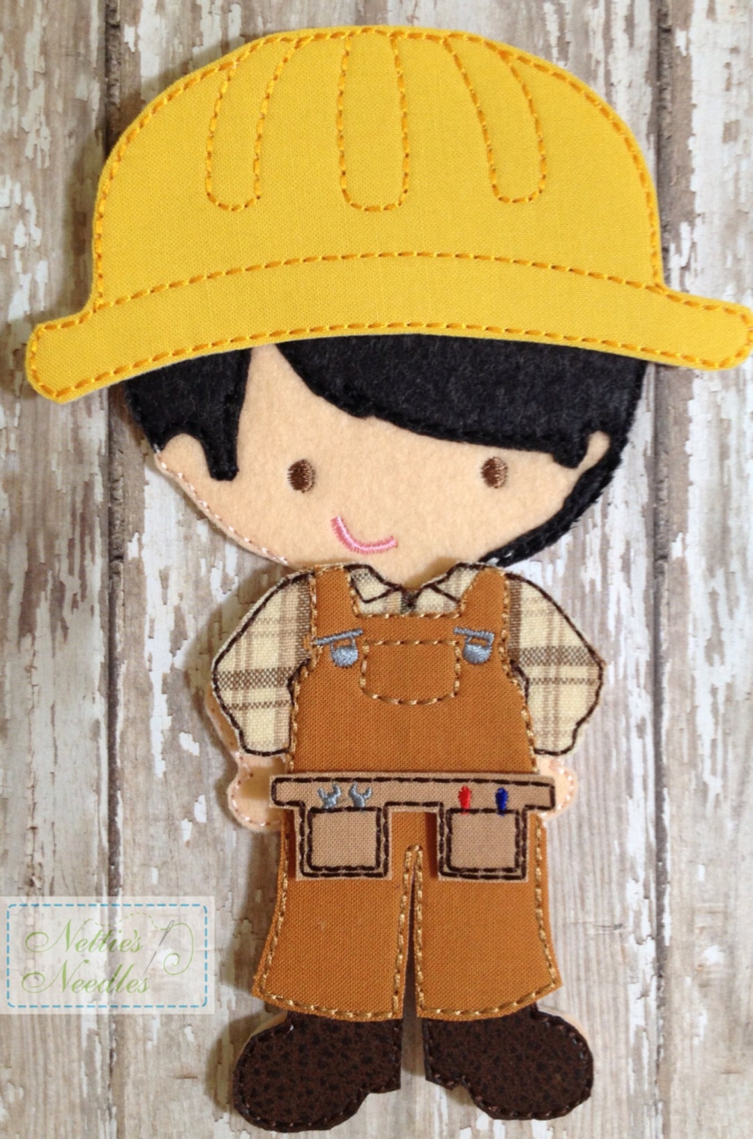A Working Man: Felt Doll Construction Outfit - Etsy