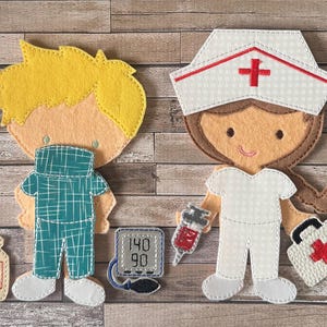 Community Helpers: Nurse OR Doctor Dress up Outfits for Felt Doll - Etsy