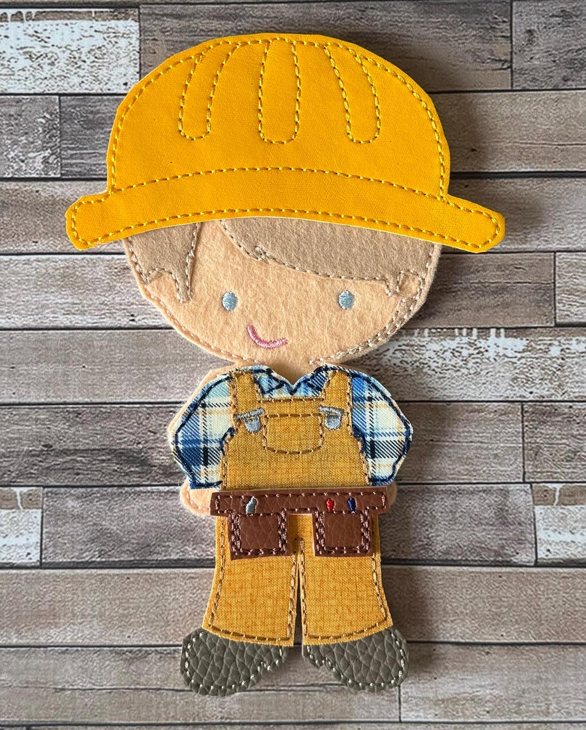 A Working Man: Felt Doll Construction Outfit - Etsy